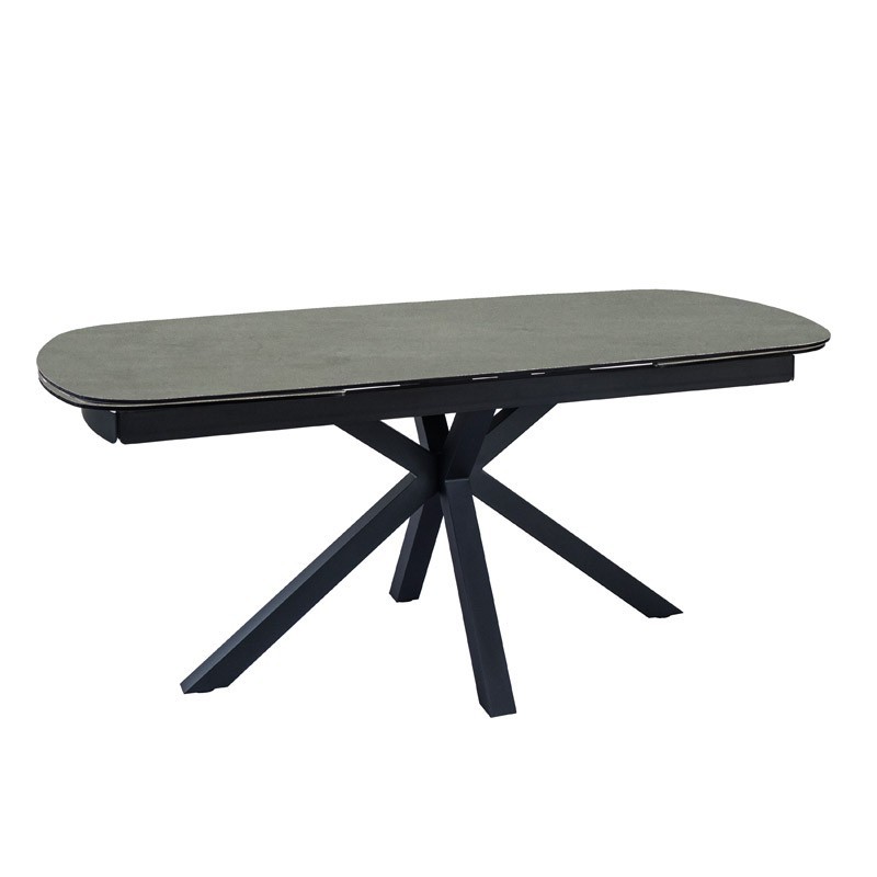 Table repas ELISA Shadow 12 personnes. Pieds croisés design