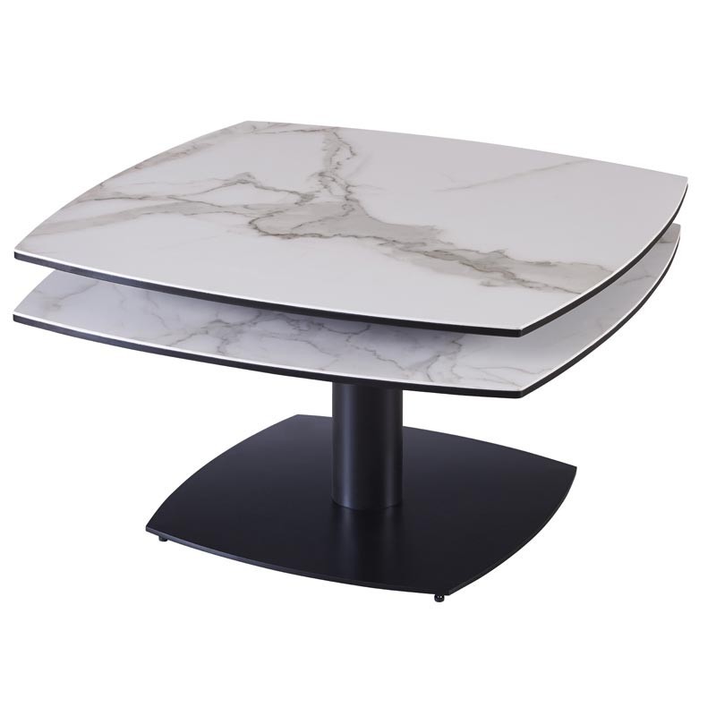 Table Basse TONGA Arabescato - Design Pivotant et Modulaire