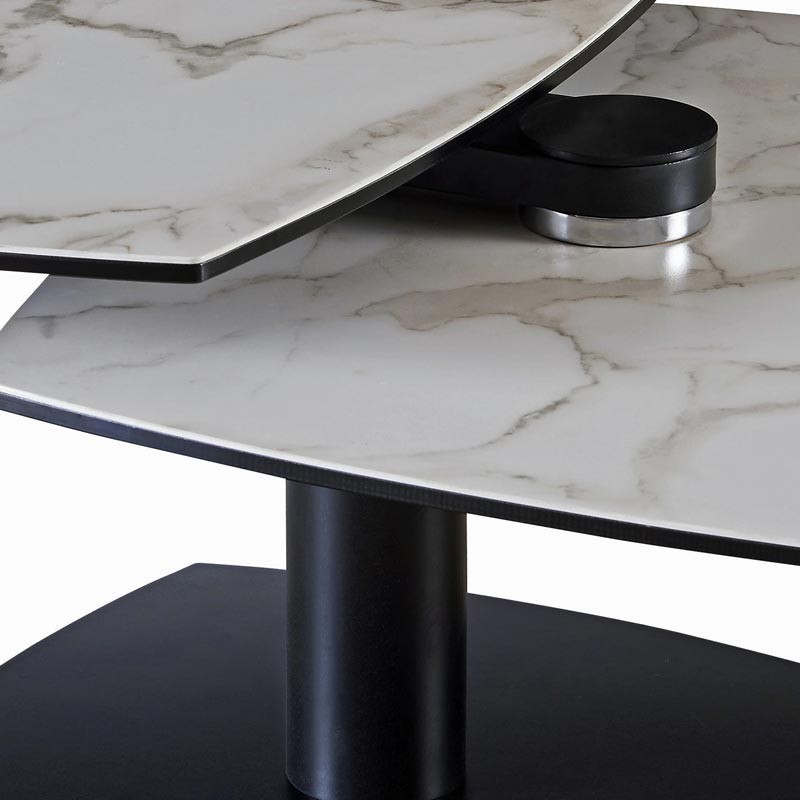Table Basse TONGA Arabescato - Design Pivotant et Modulaire
