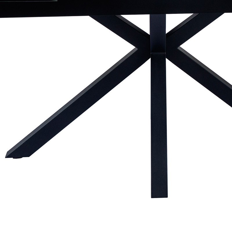 Table repas ELISA Shadow 12 personnes. Pieds croisés design
